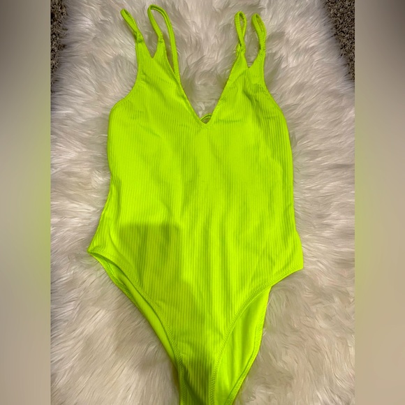 Revamped | Swim | Neon Green One Piece Bathing Suit | Poshmark
